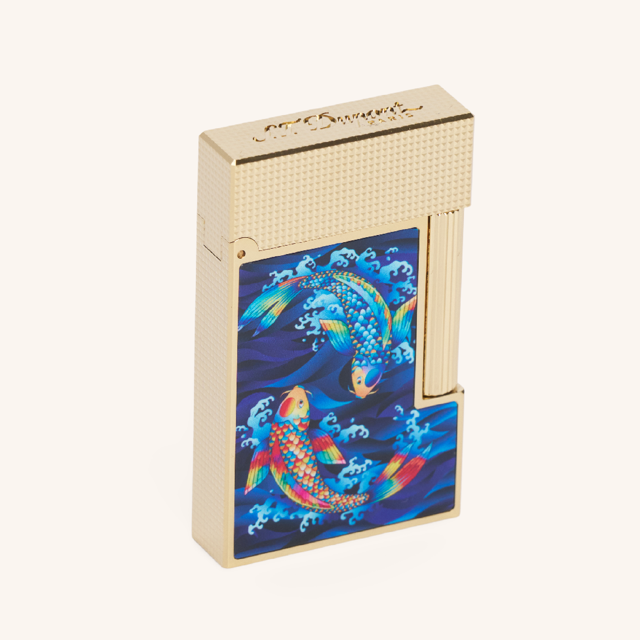 S.T. Dupont Koi Fish Yellow Gold Ligne 2 – The Index Luxury Cigar Purveyors